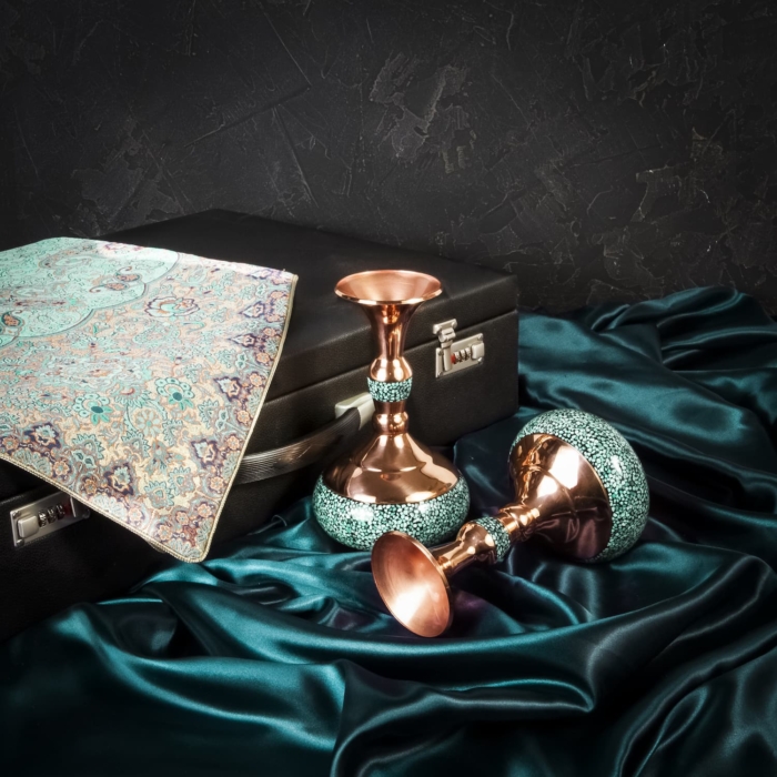 Persian Turquoise Ayeneh Shamdoon Set - Persiscollection