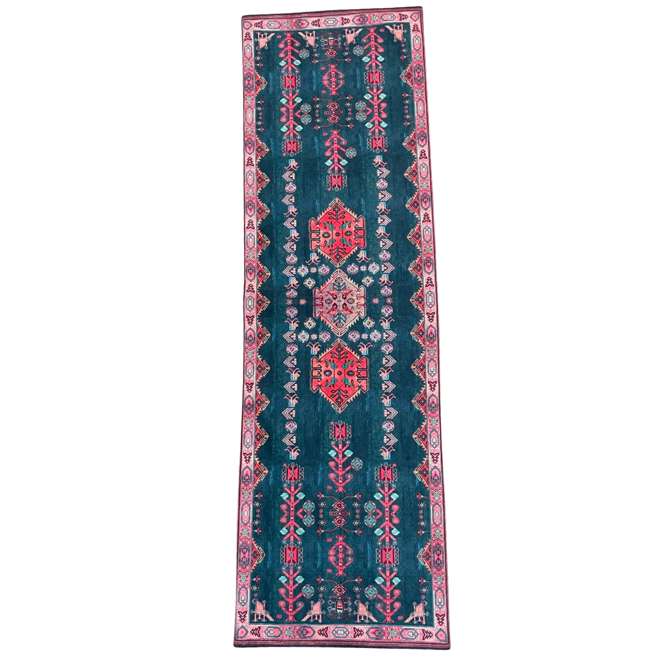 Regal Green Carpet Design Runners - Persian Runners