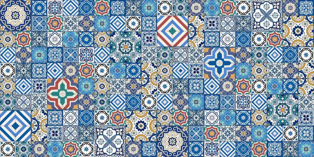 Traditional Persian Tile Wallpaper – Luxury Blue Design