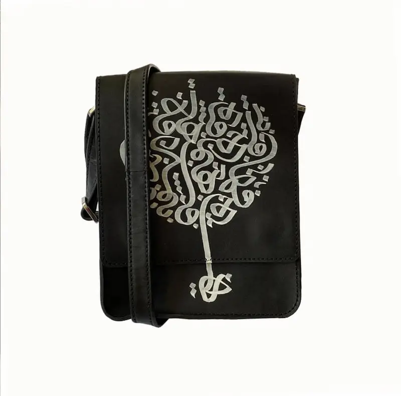 Persian Calligraphy Bag | Handmade Leather Persian Bag
